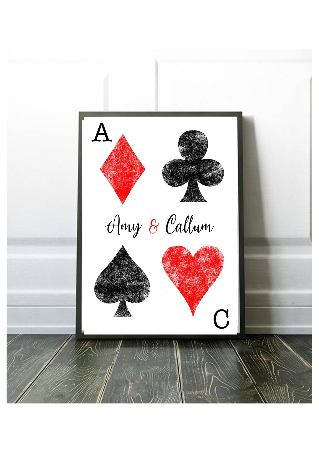 Personalised Couple Playing Card Theme Engagement Wedding - Etsy