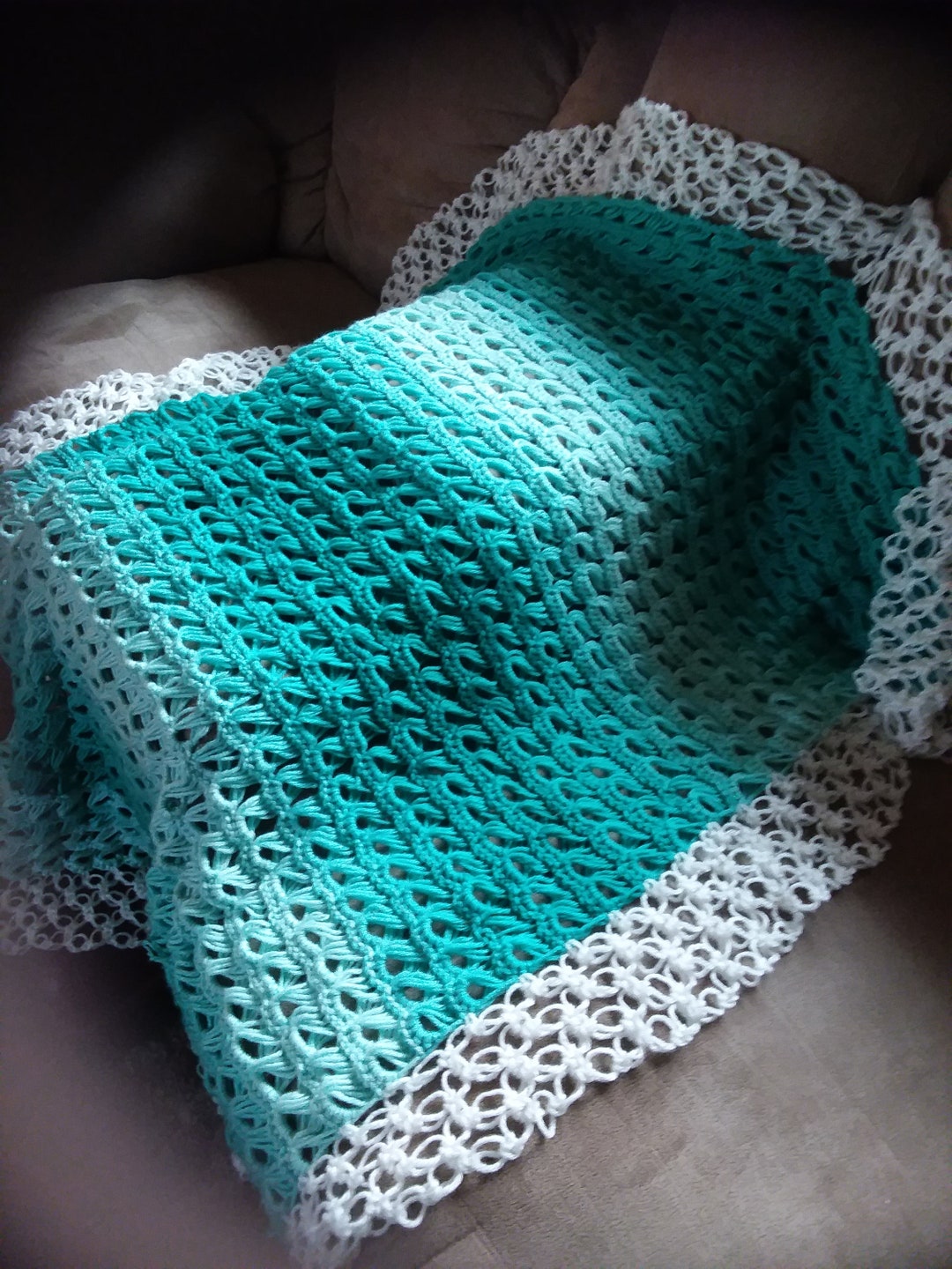 Broomstick Lace W/ Solomon's Knot Border 30 X 50 - Etsy