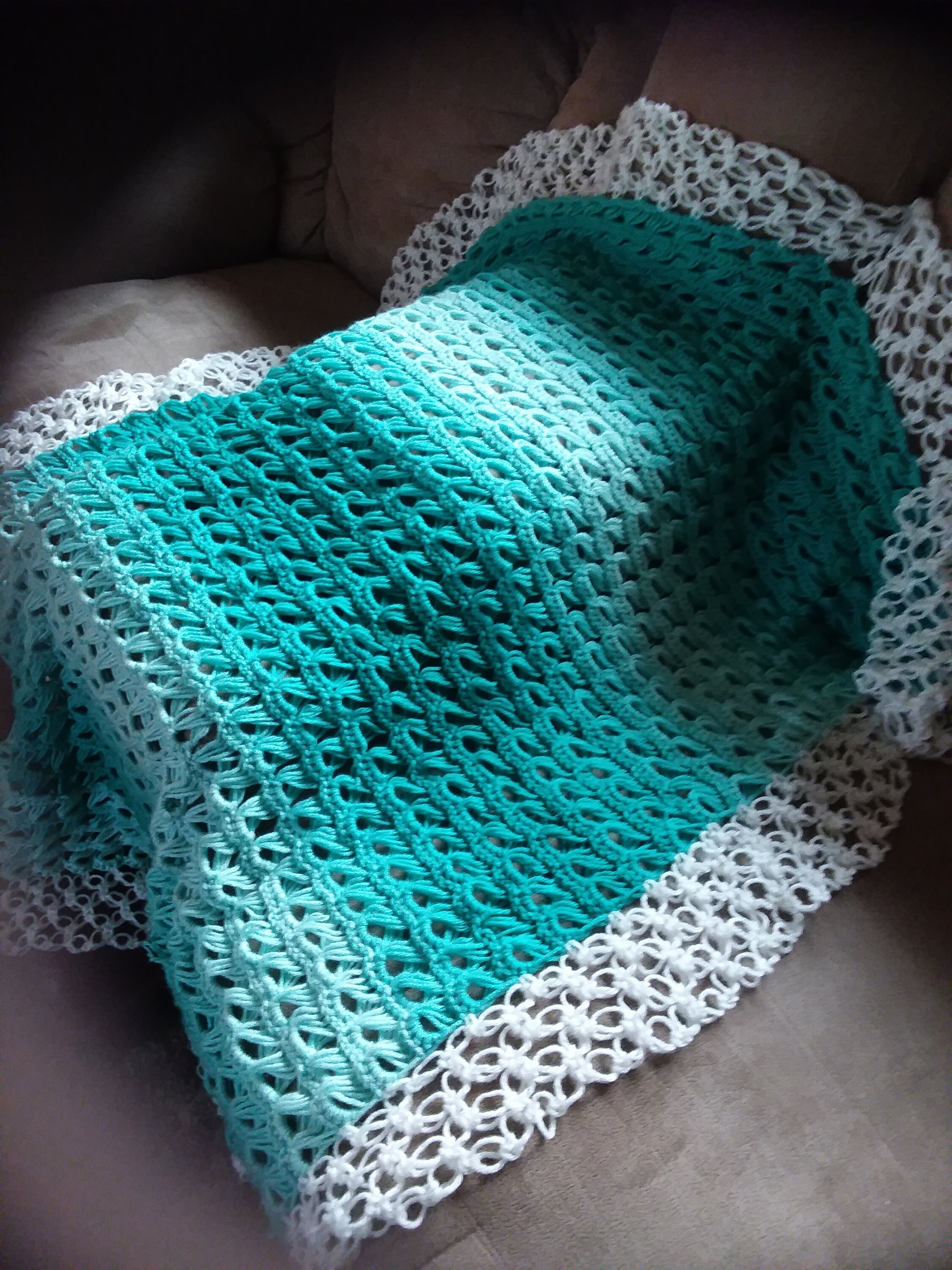 Broomstick Lace W/ Solomon's Knot Border 30 X 50 - Etsy