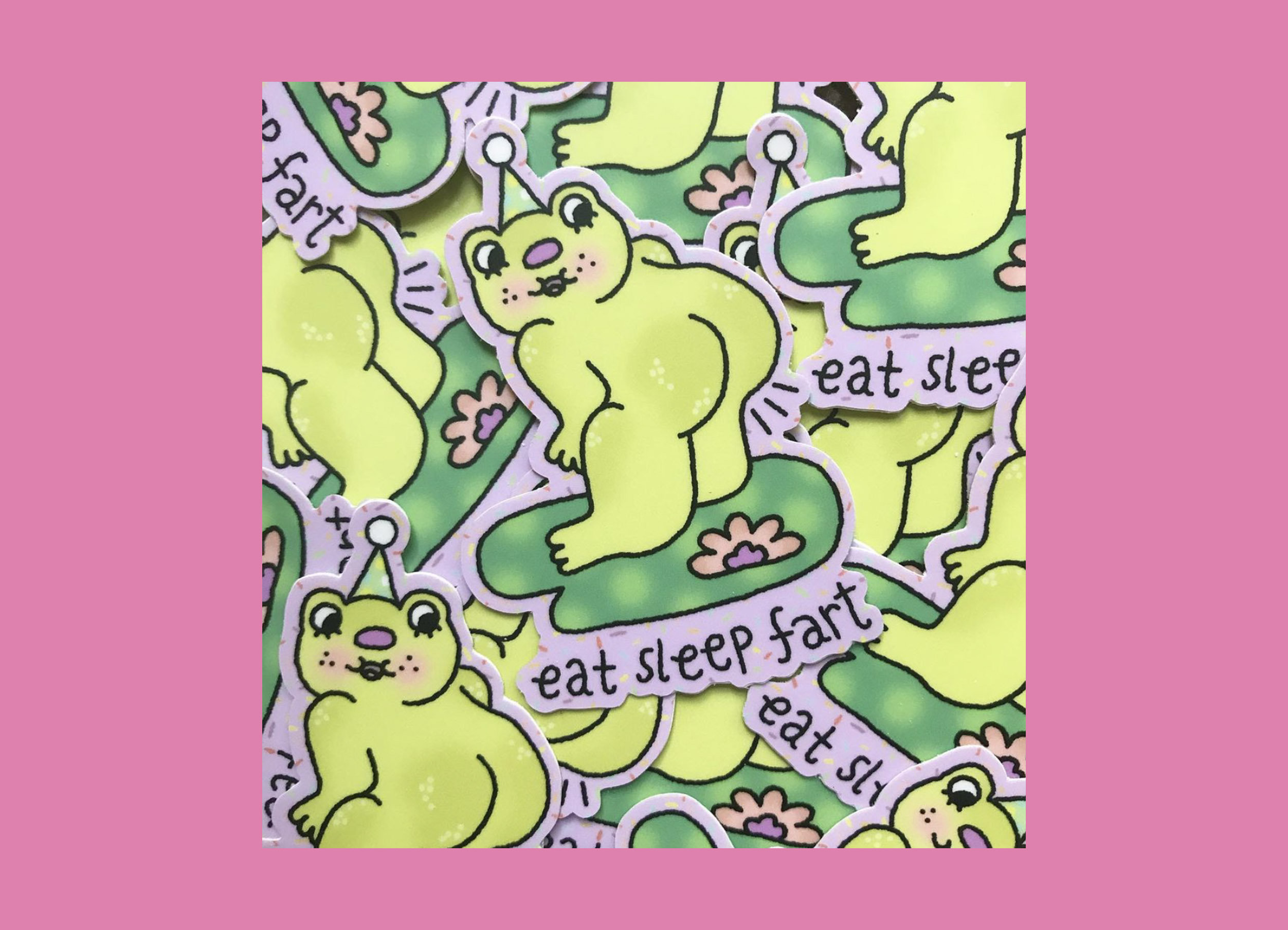 Farting Cartoon Frog