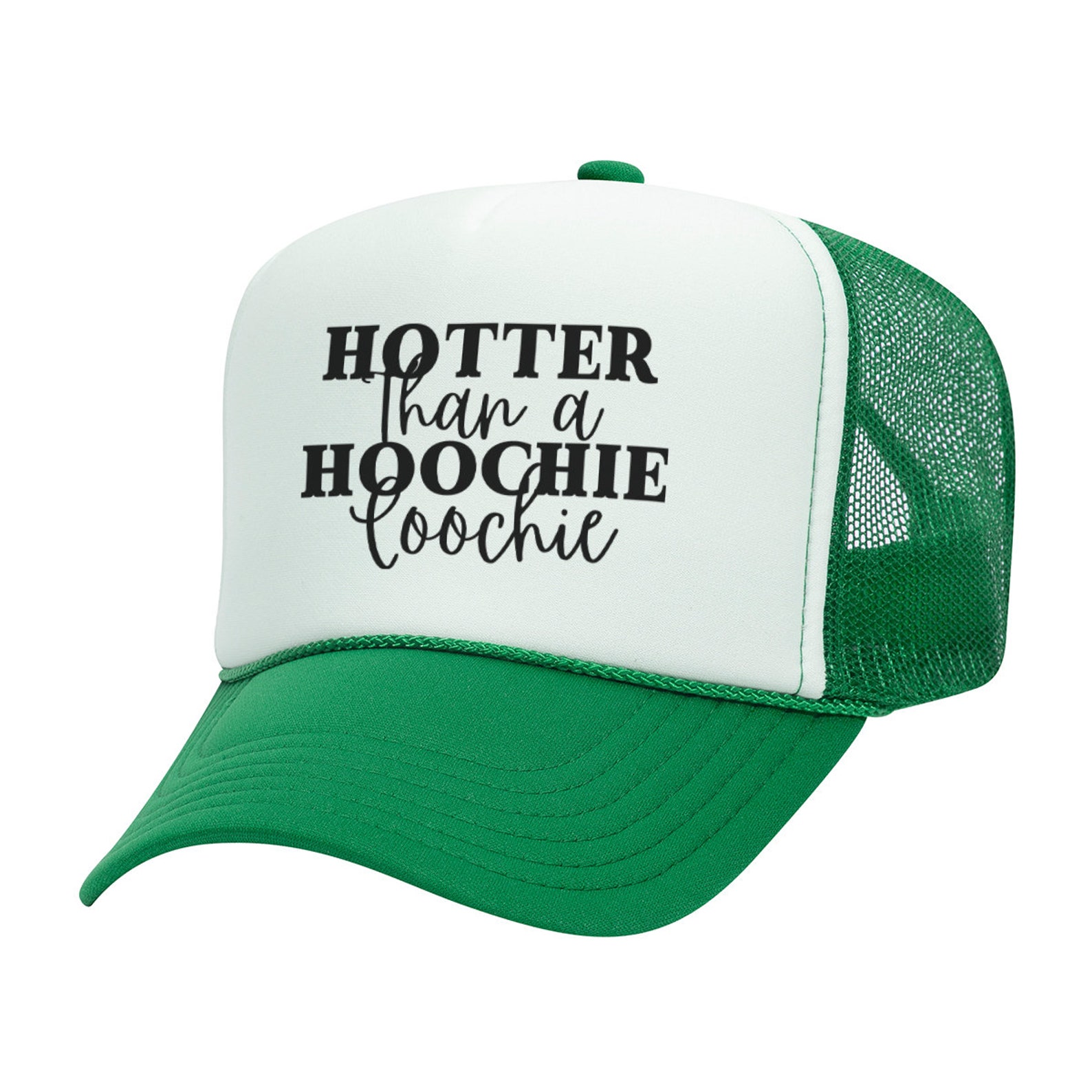Hotter Than A Hoochie Trucker Cap, Cute Trucker Hat, Cowgirl Truck Hat ...