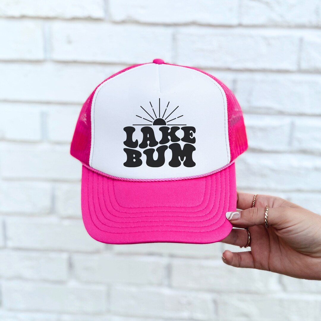 Lake Bum Trucker Cap, Cute Trucker Hat, Lake Day Trucker Hat, Women's ...