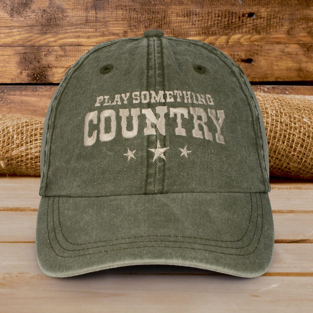 Play Something Country Pigment Dyed Embroidered Hat, Pigment Dyed Hat ...