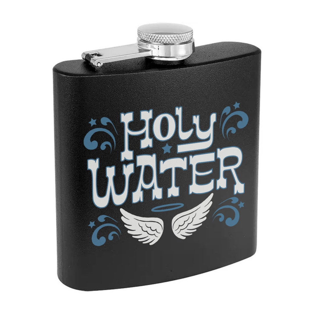 Holy Water Stainless Steel Flask, Cute Country Western Style Drinking ...