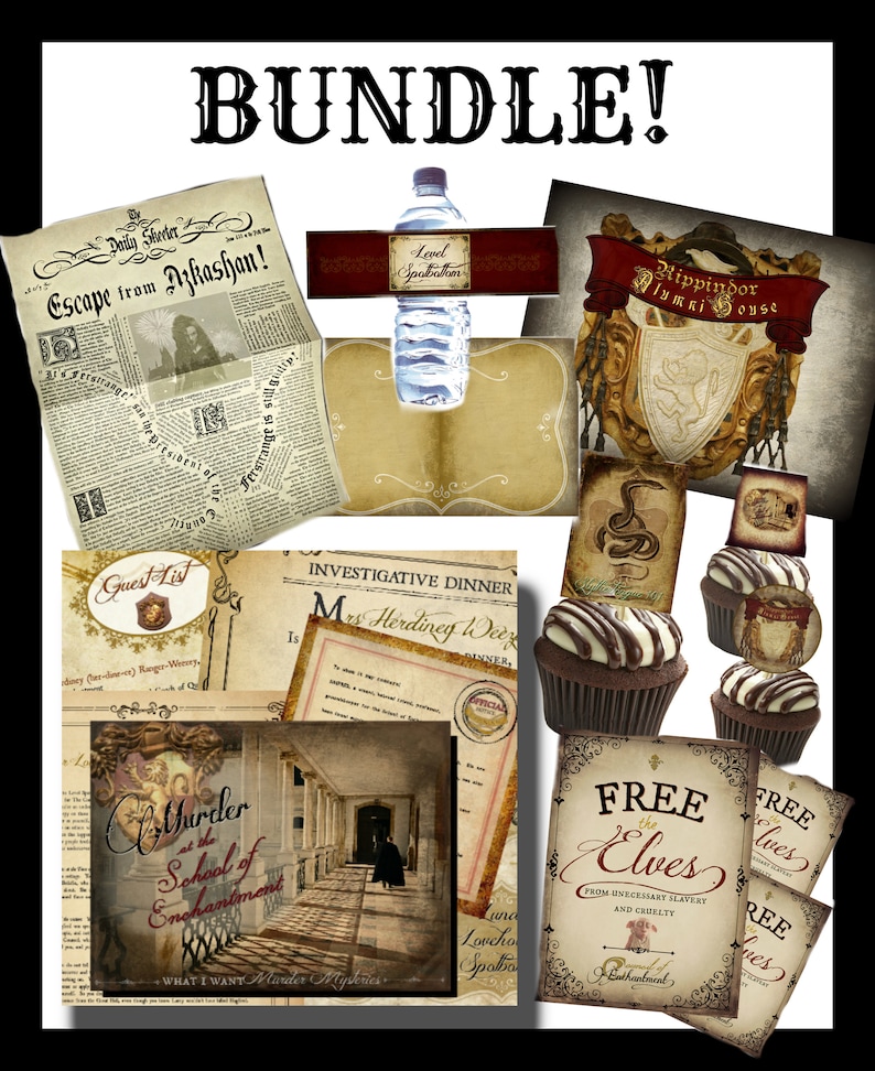 Murder Mystery Party Bundle - Murder Mystery Dinner - Wizard Murder ...