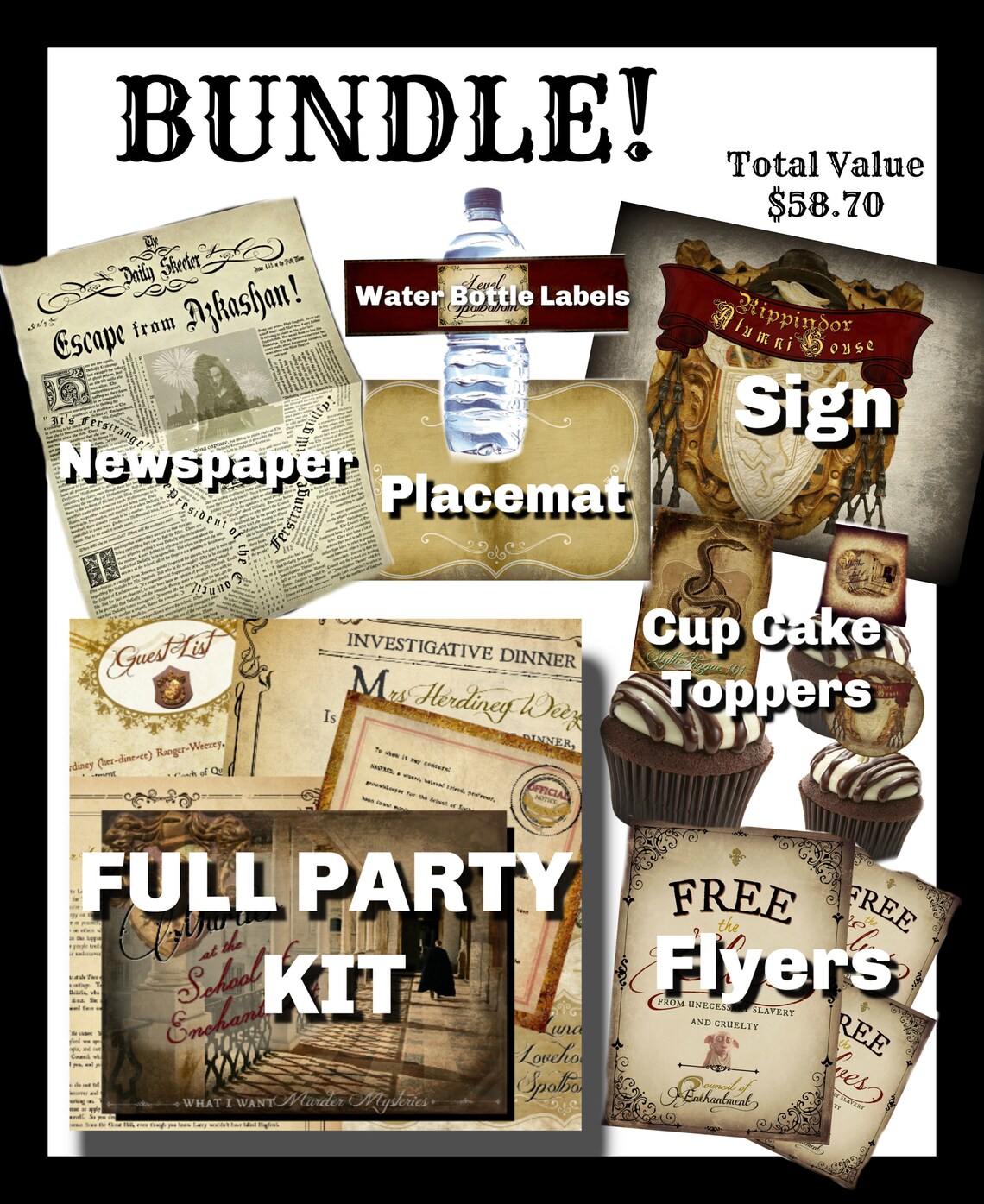 Murder Mystery Party Bundle - Murder Mystery Dinner - Wizard Murder ...