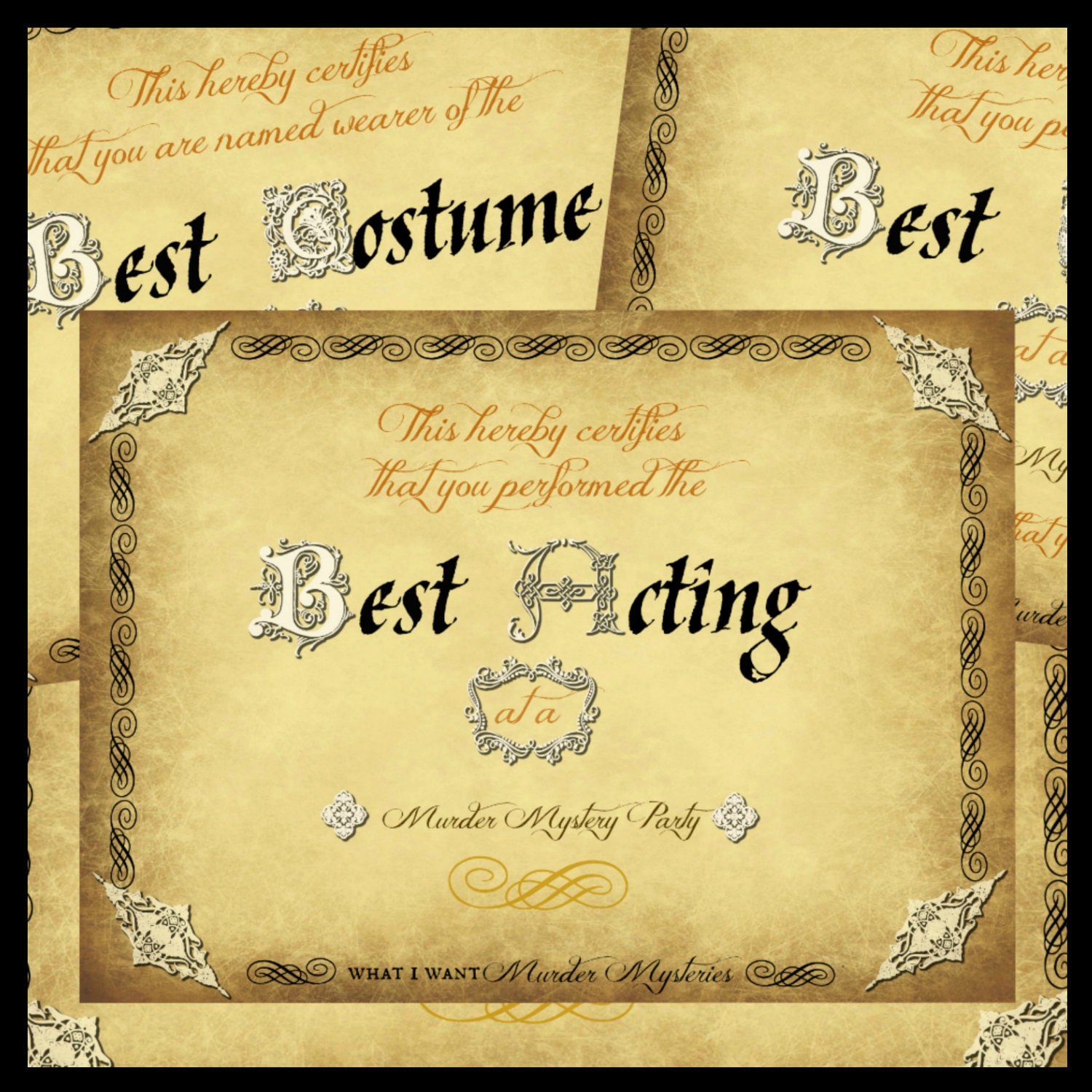 Murder Mystery Award Certificates Printable Download 4 Pack - Etsy Canada