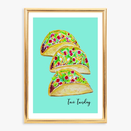 Tacos Print | Etsy