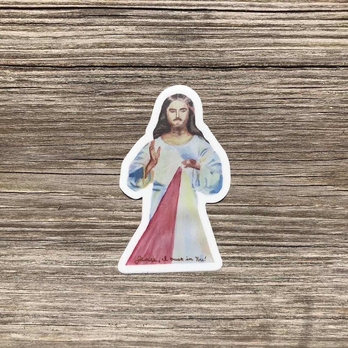 Divine Mercy Catholic Sticker. Vinyl Watercolor Sticker. - Etsy