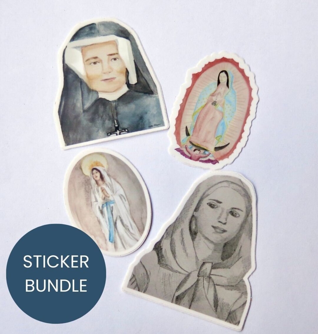 Catholic Saints Sticker Bundle Female Saints, Confirmation Gift for Her ...