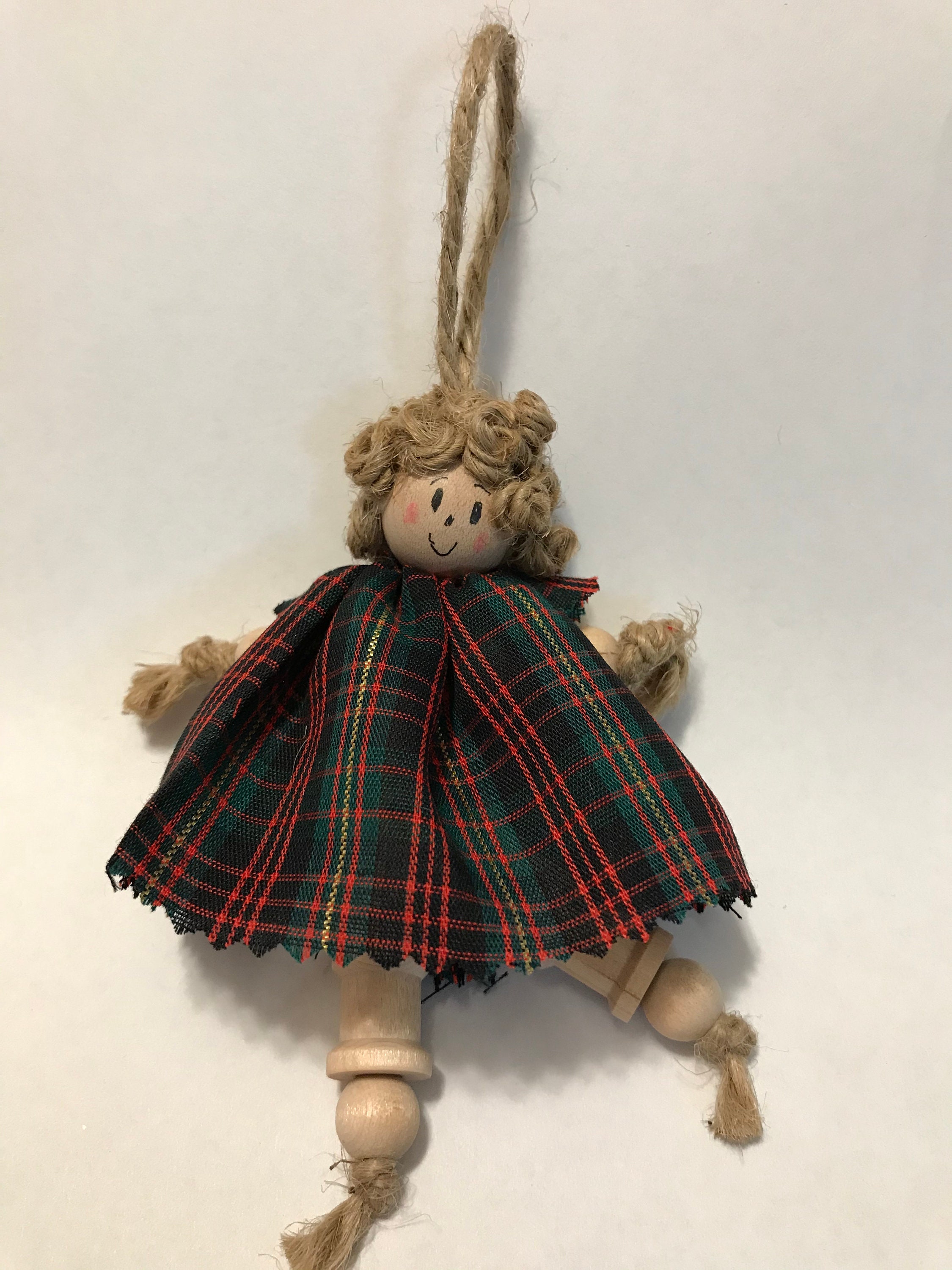 Wooden Spoolie Doll Ornament for Your Christmas Tree Old - Etsy UK
