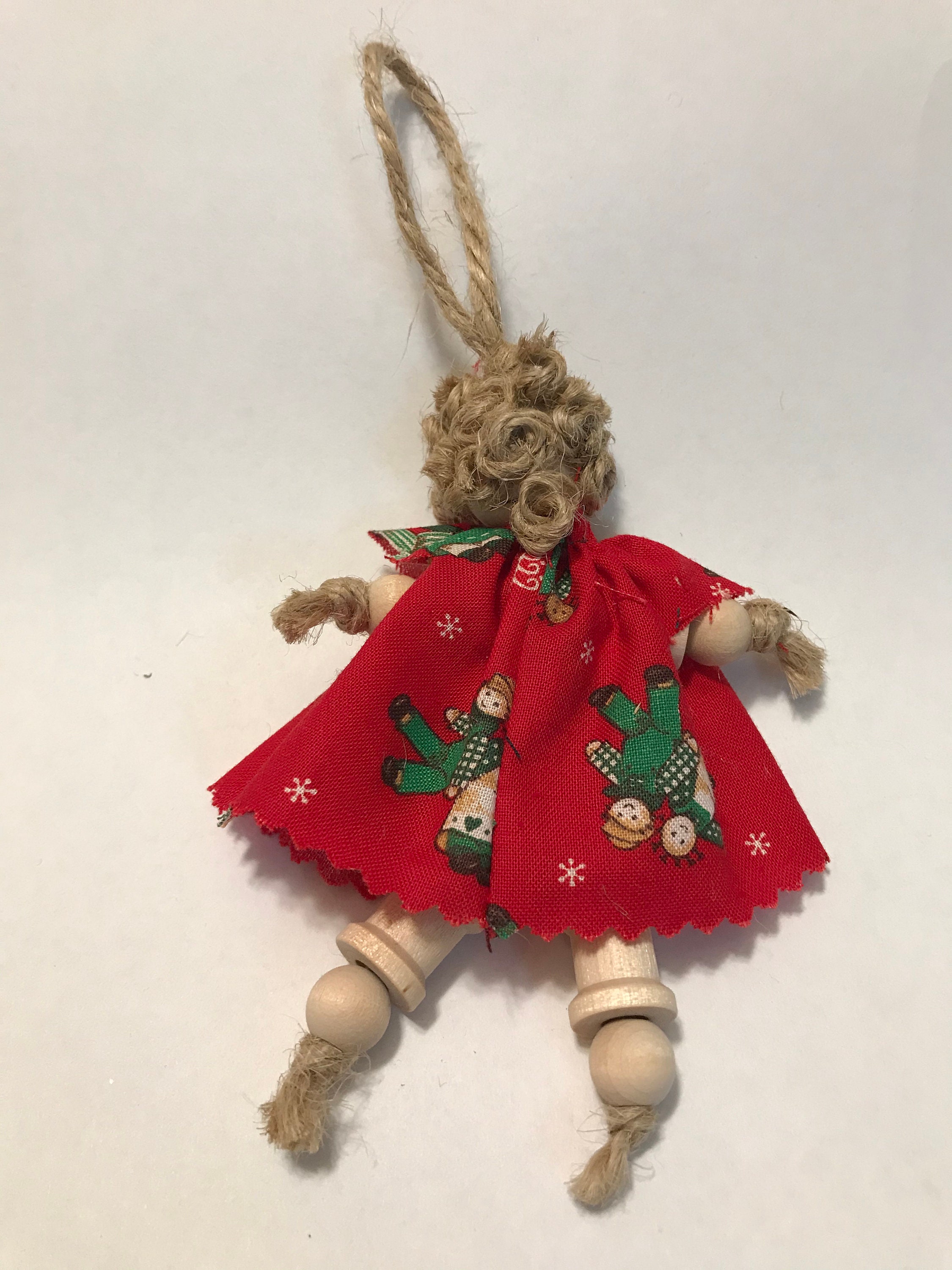 Wooden Spoolie Doll Ornament for Your Christmas Tree Old - Etsy UK