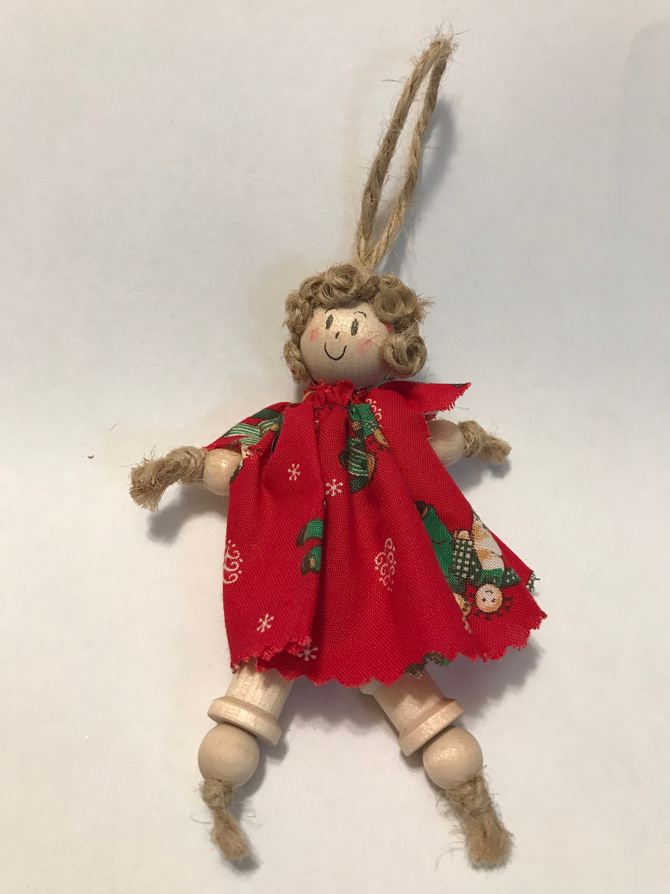 Wooden Spoolie Doll Ornament for Your Christmas Tree Old - Etsy UK