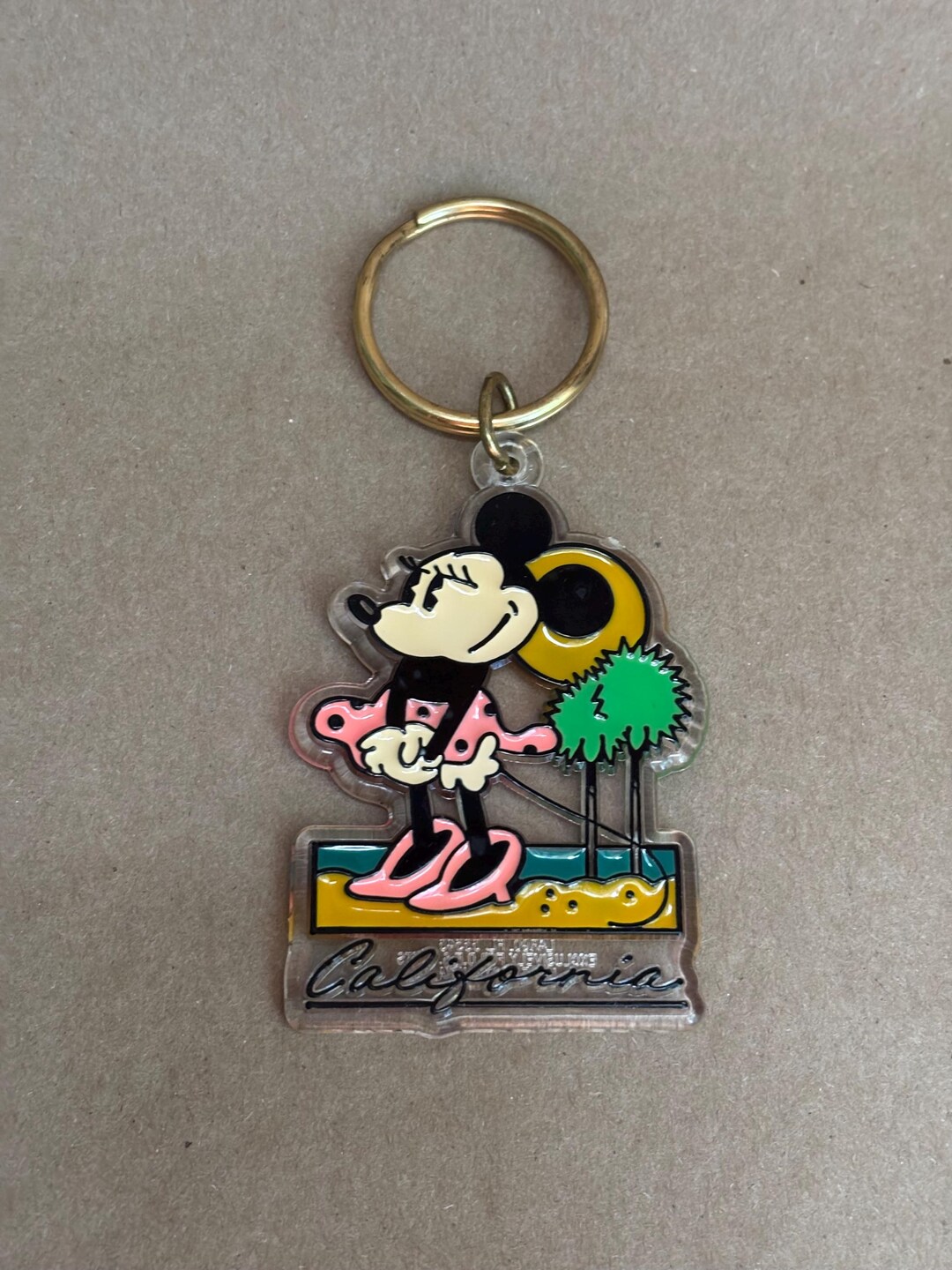Vintage Minnie Mouse California Keychain - Etsy