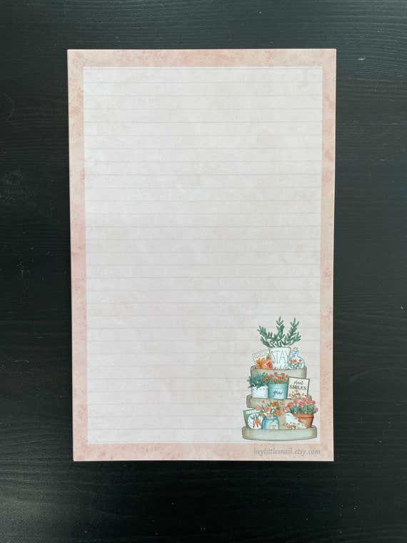 House Plant Writing Paper Stationery Set 5.5x8.5 Half | Etsy