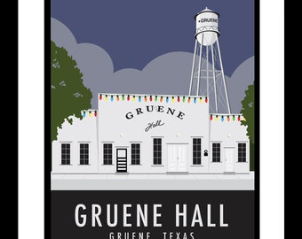 Gruene Hall Framed or Unframed Art Print - Etsy