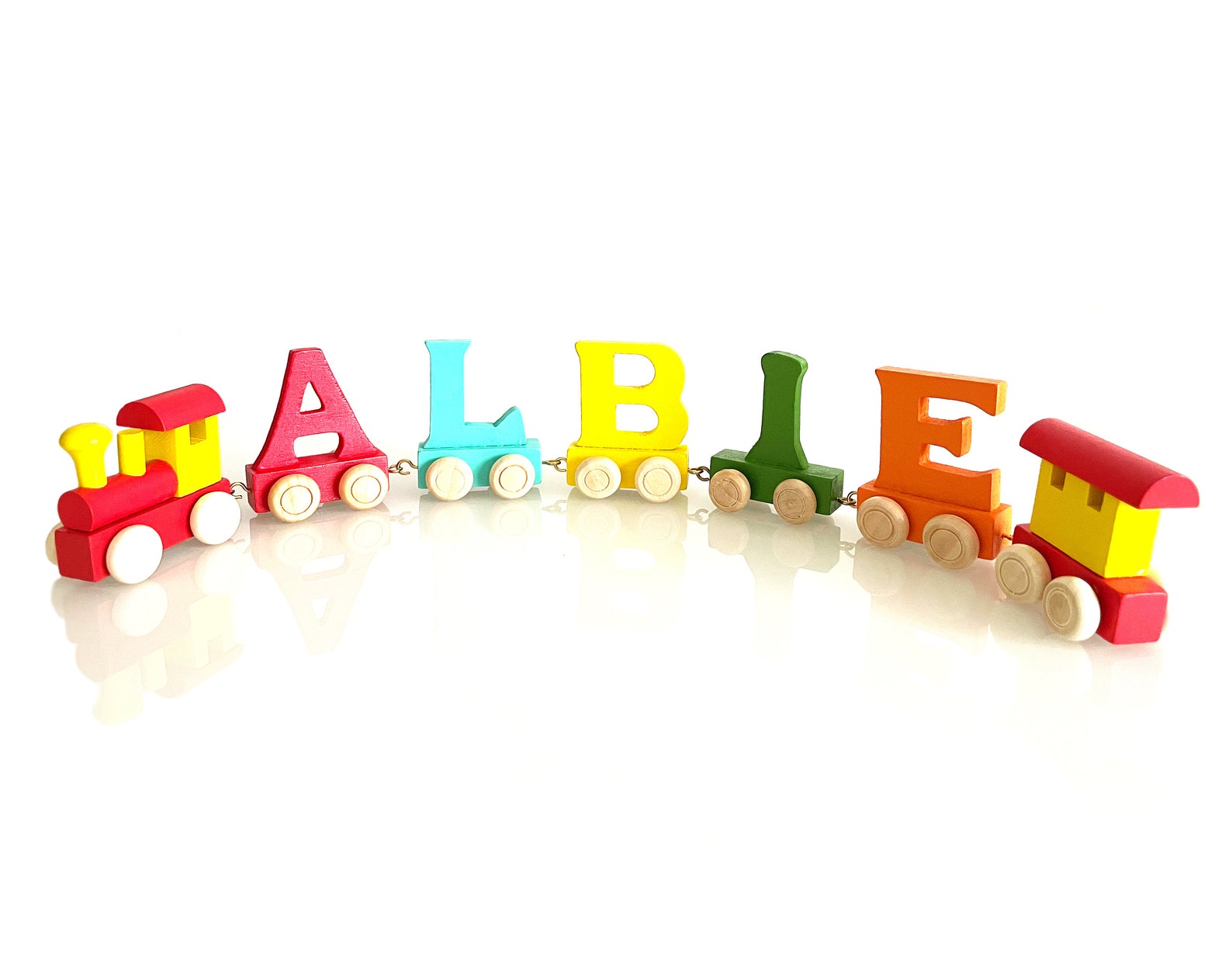 Colour Letter Train With Heart Carriage Christening Gift - Etsy UK