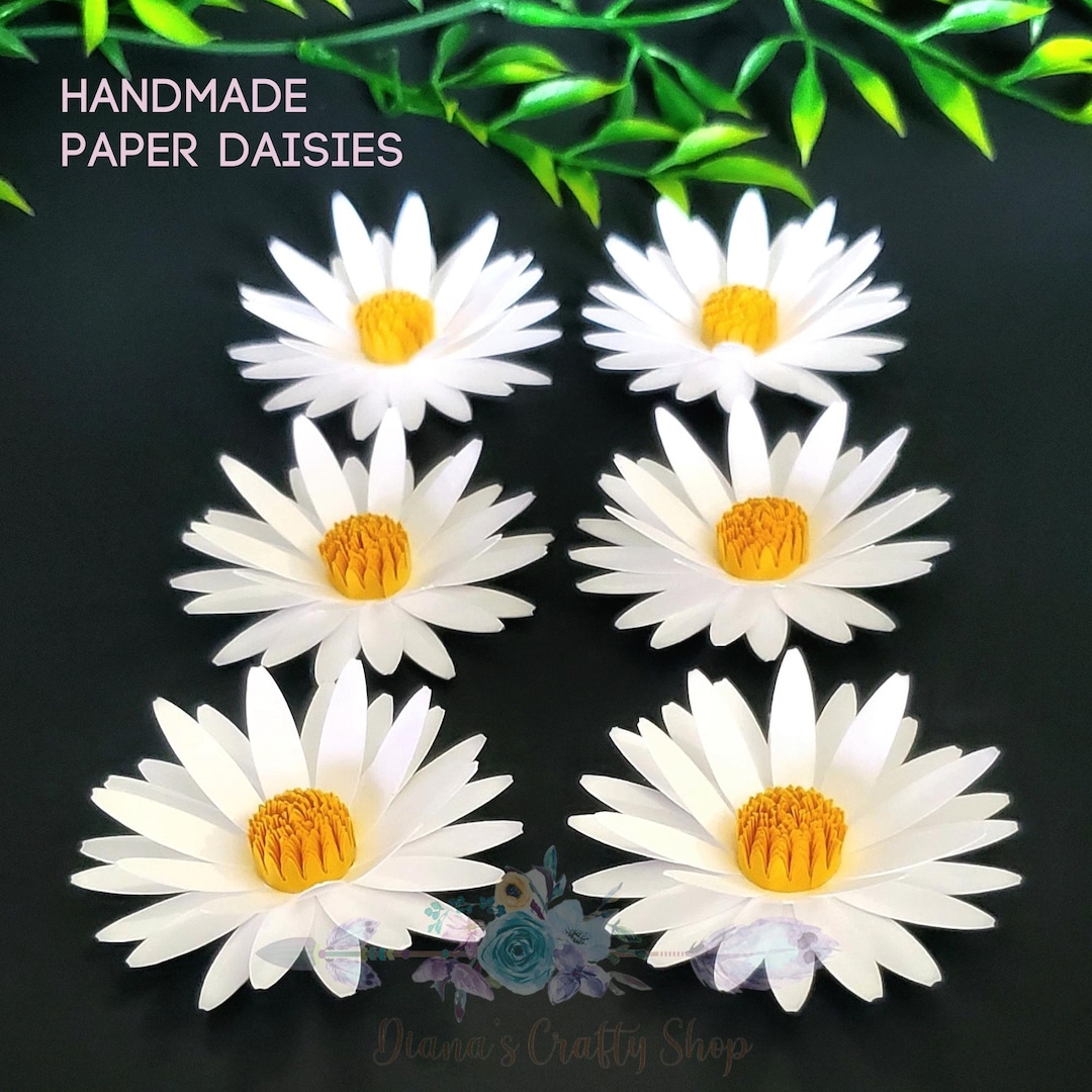Handmade 3D Paper Daisies, Wedding Decor Accents, Wreath or ...