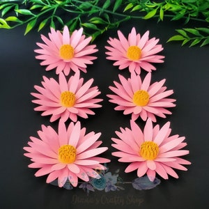 Pink Paper Daisies, 3D Handcrafted Paper Flowers, Wreath Embellishments ...