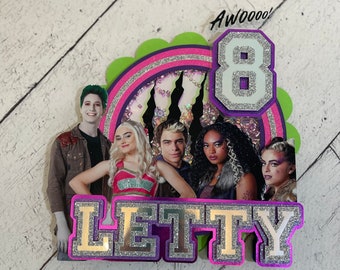 ZOMBIES Shaker Cake Topper Inspired by Disney Z-O-M-B-I-E-S Birthday ...