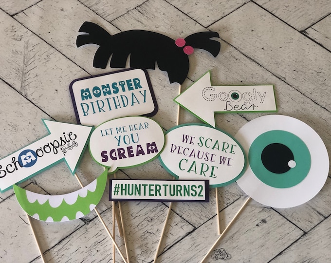 Monsters Inc Photo Props,monsters Inc Birthday Party, Mike Wasowski ...