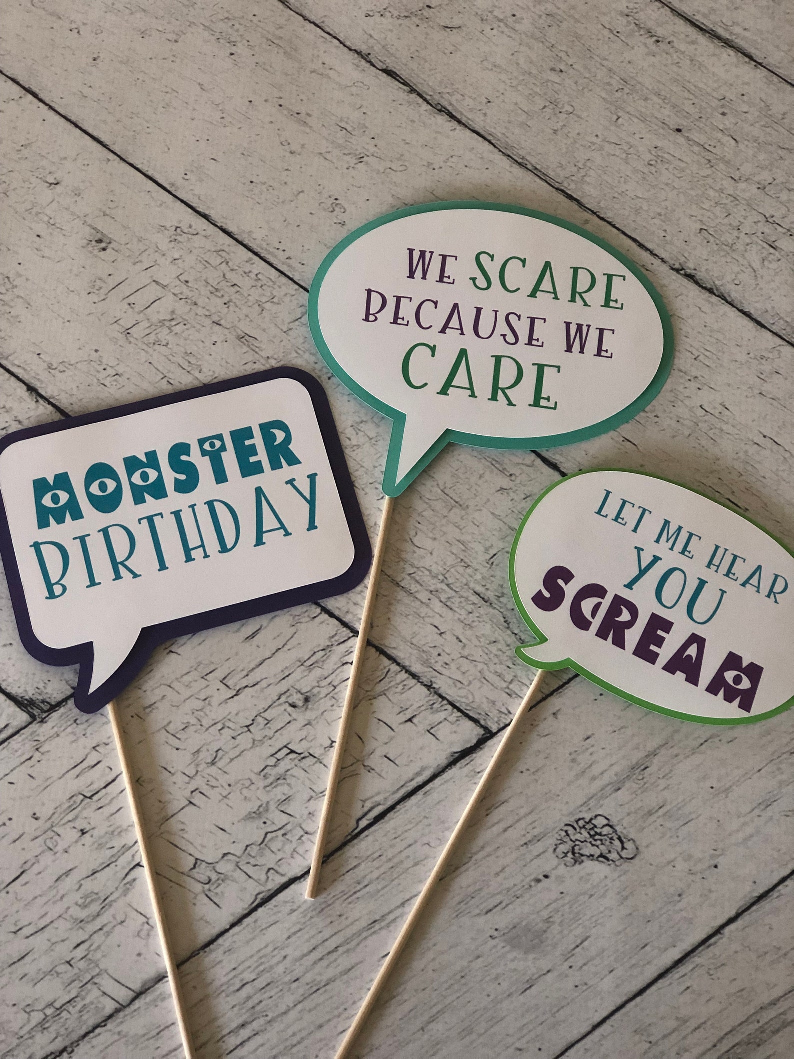 Monsters Inc Photo Props,monsters Inc Birthday Party, Mike Wasowski ...