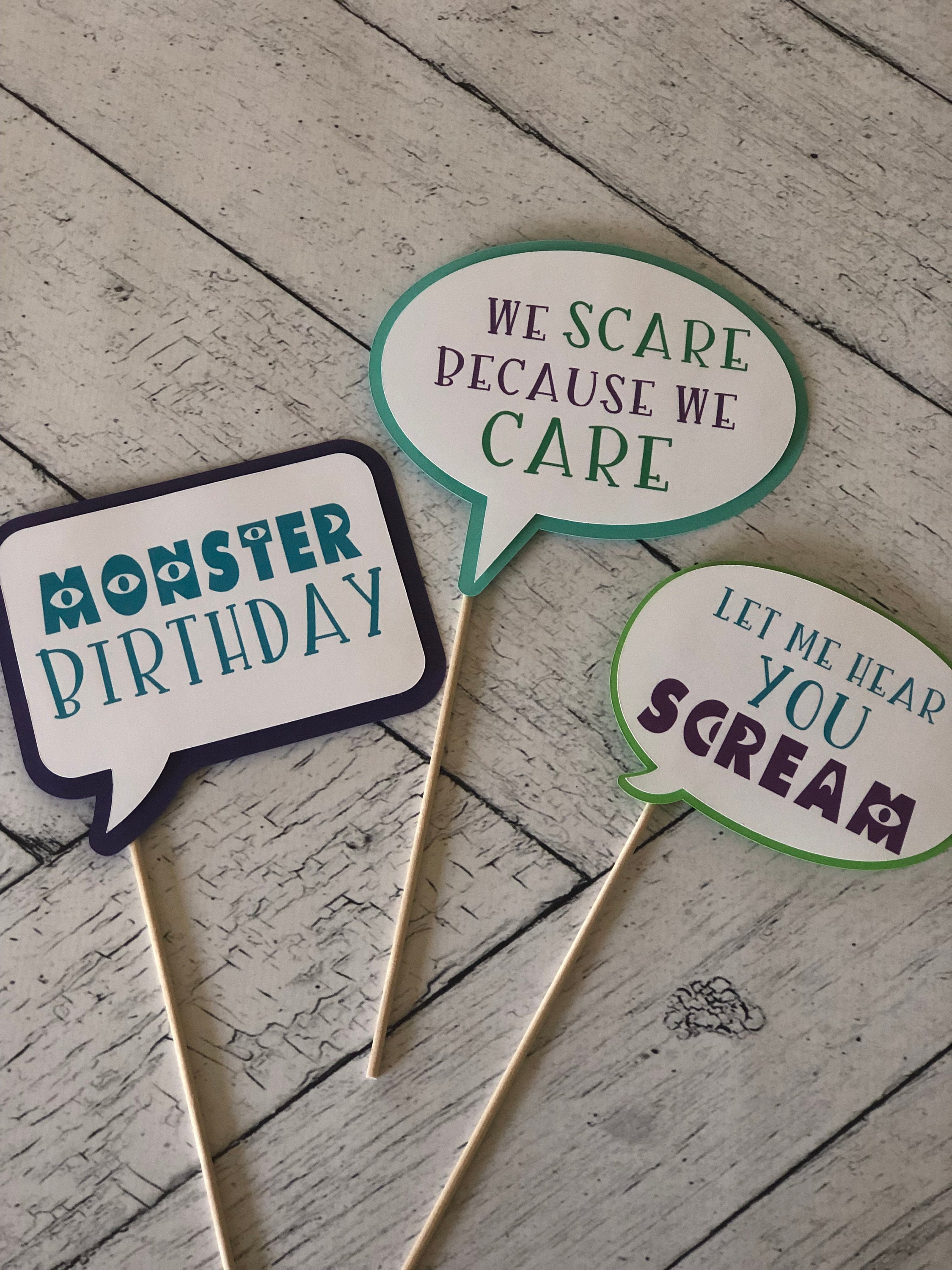 Monsters Inc Photo Props,monsters Inc Birthday Party, Mike Wasowski ...