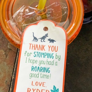DINOSAUR Favor Tags-dino Tags,dinosaur Tags,thanks for Stomping By ...