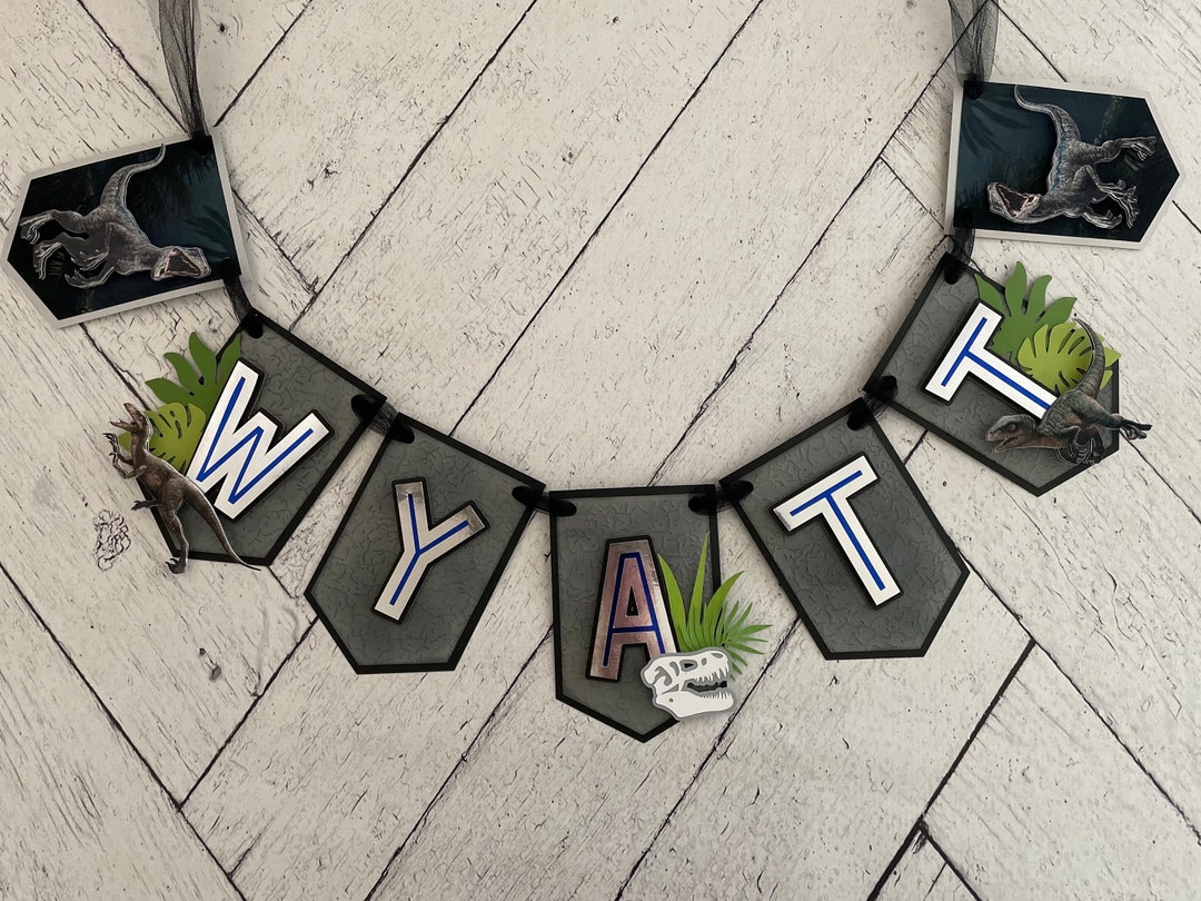 Dinosaur Birthday Banner,jurassic Park Inspired Banner,jurassic World ...