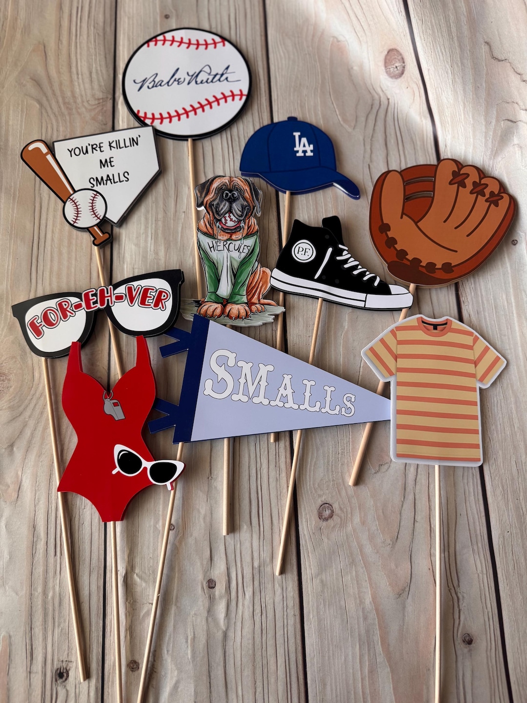 Sandlot Inspired Birthday Props, Sandlot Cake Toppers,sandlot Birthday ...