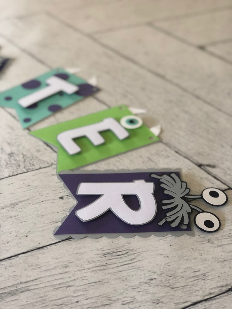 Monsters Inc Birthday Banner Monster Birthday Banner Sully - Etsy