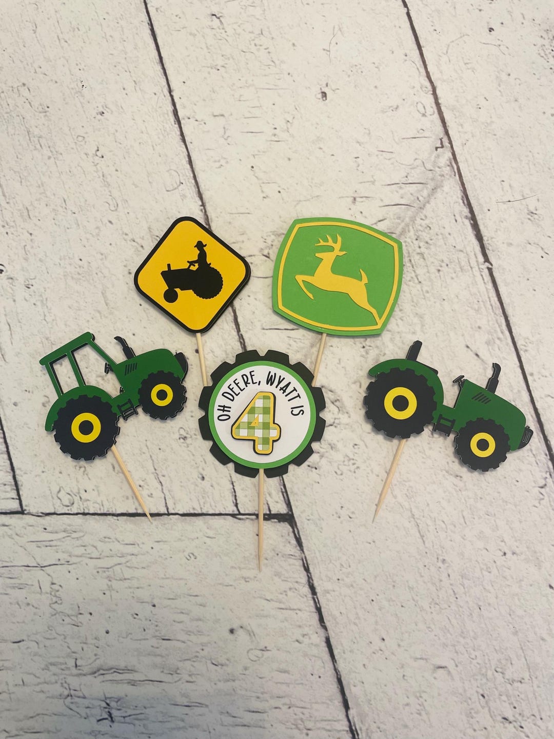 TRACTOR Cupcake Toppers,tractor Topper,farm Birthday,farm Party,farmer ...