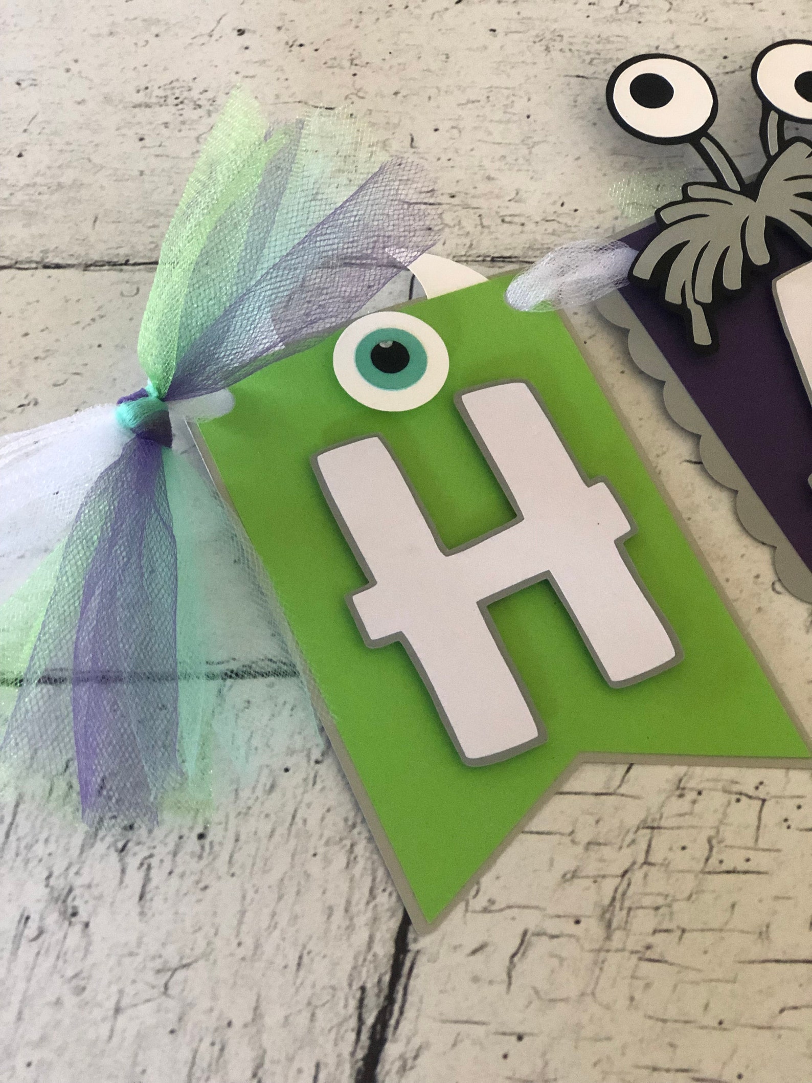 Monsters Inc Birthday Banner Monster Birthday Banner Sully - Etsy