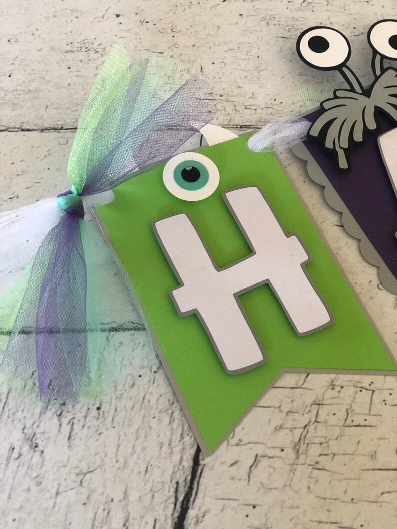 Monsters Inc Birthday Banner Monster Birthday Banner Sully - Etsy
