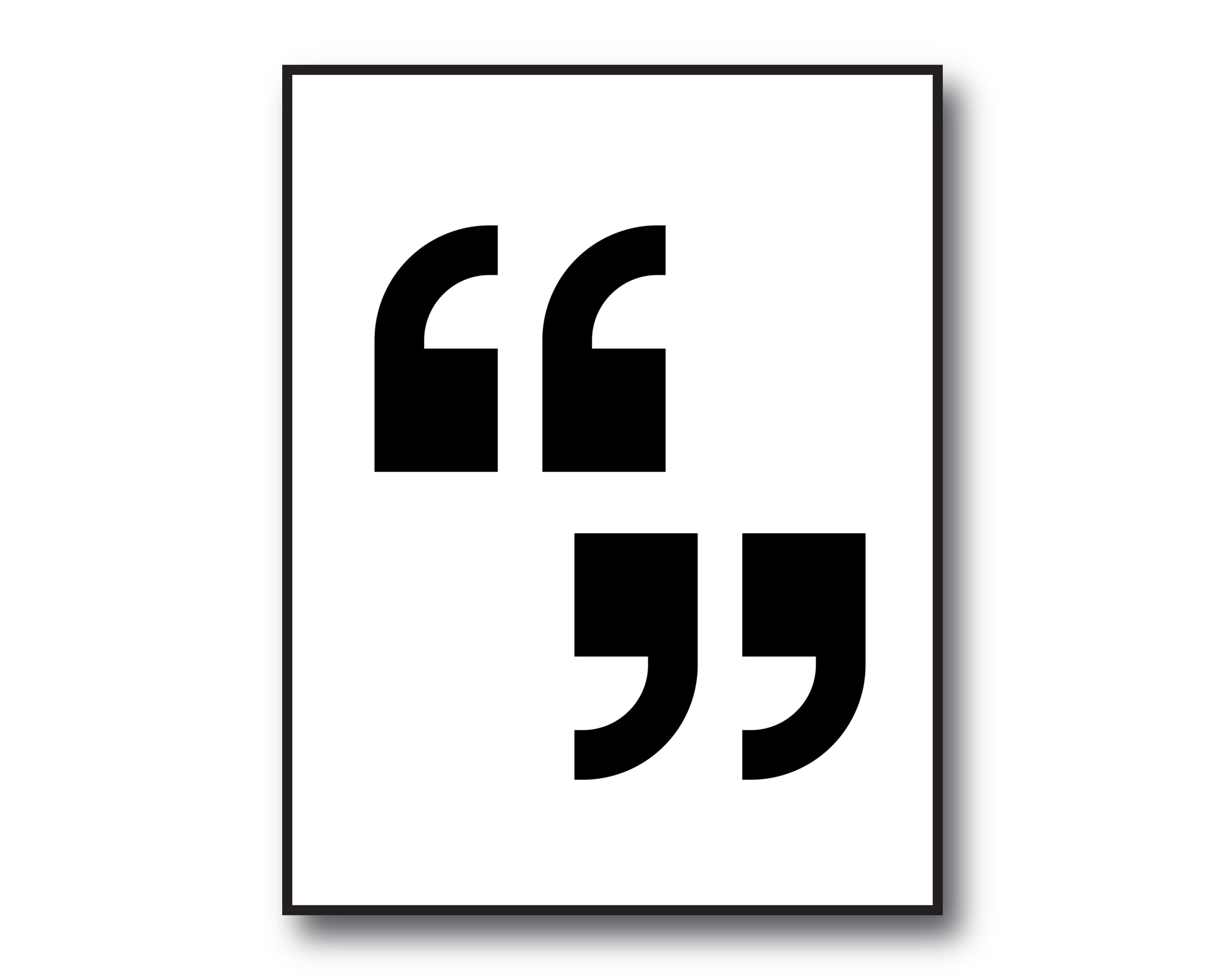 Inverted Commas Poster Print Office Wall Art Interiors Home | Etsy