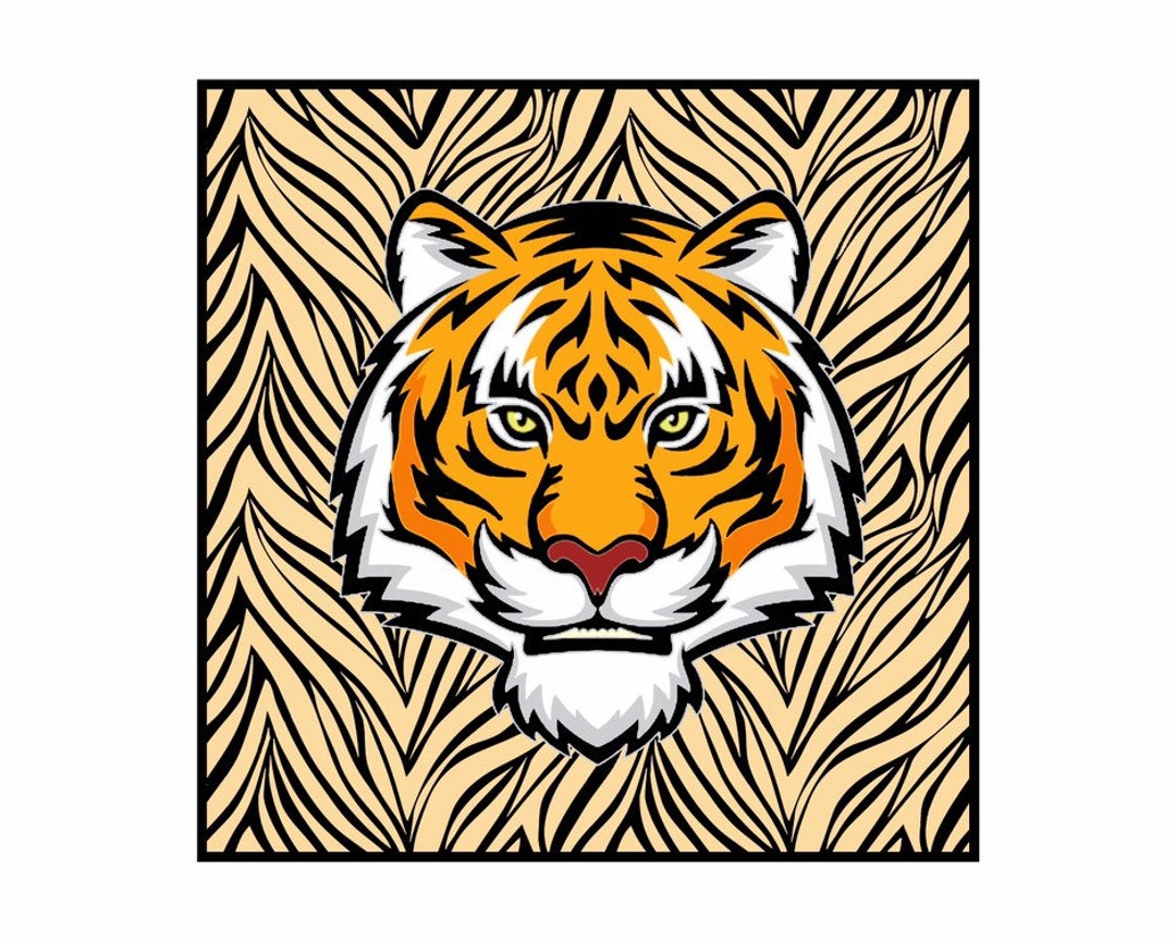 Kitsch Tiger Art Fashion Poster Print Home Interiors - Etsy