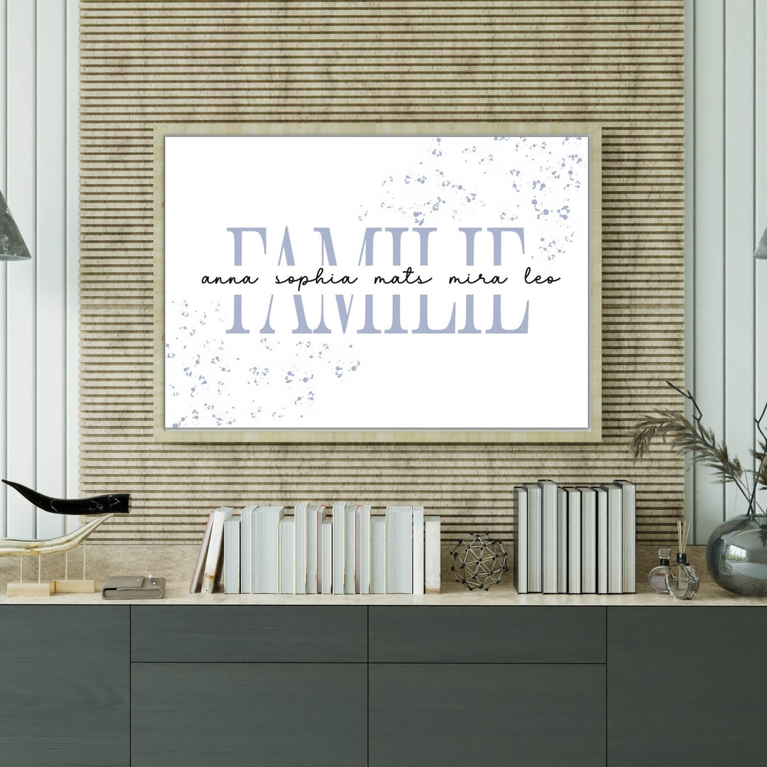 Personalized Family Poster With the Lettering FAMILY and the - Etsy