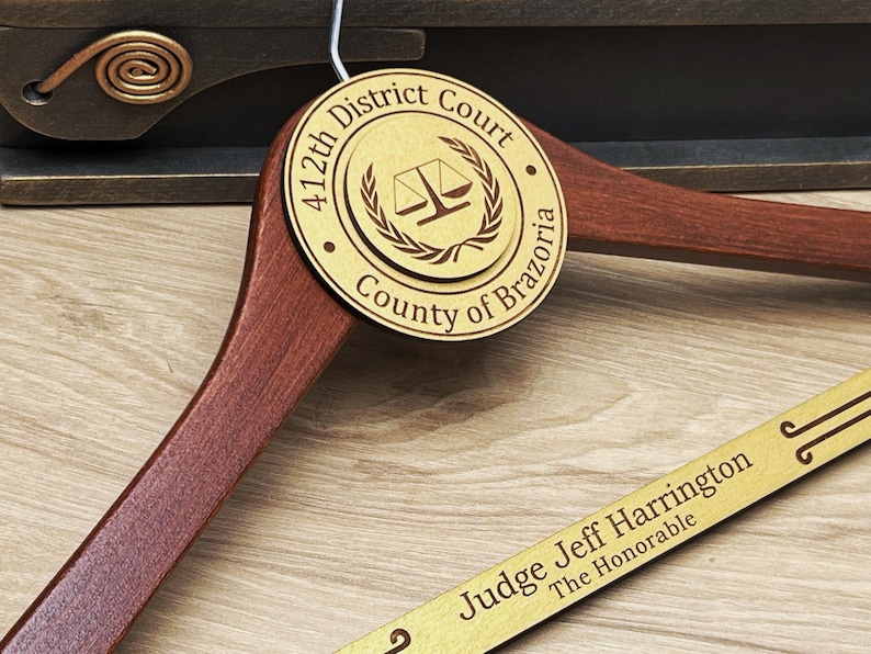 Personalized Hanger for Judge, Gift for Judge, Custom Judge Gift ...