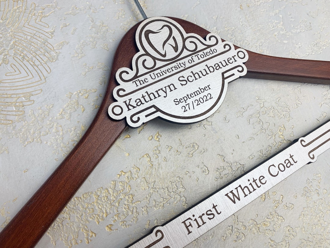1st White Coat Hanger, Dental School White Coat Ceremony Gift, Custom ...