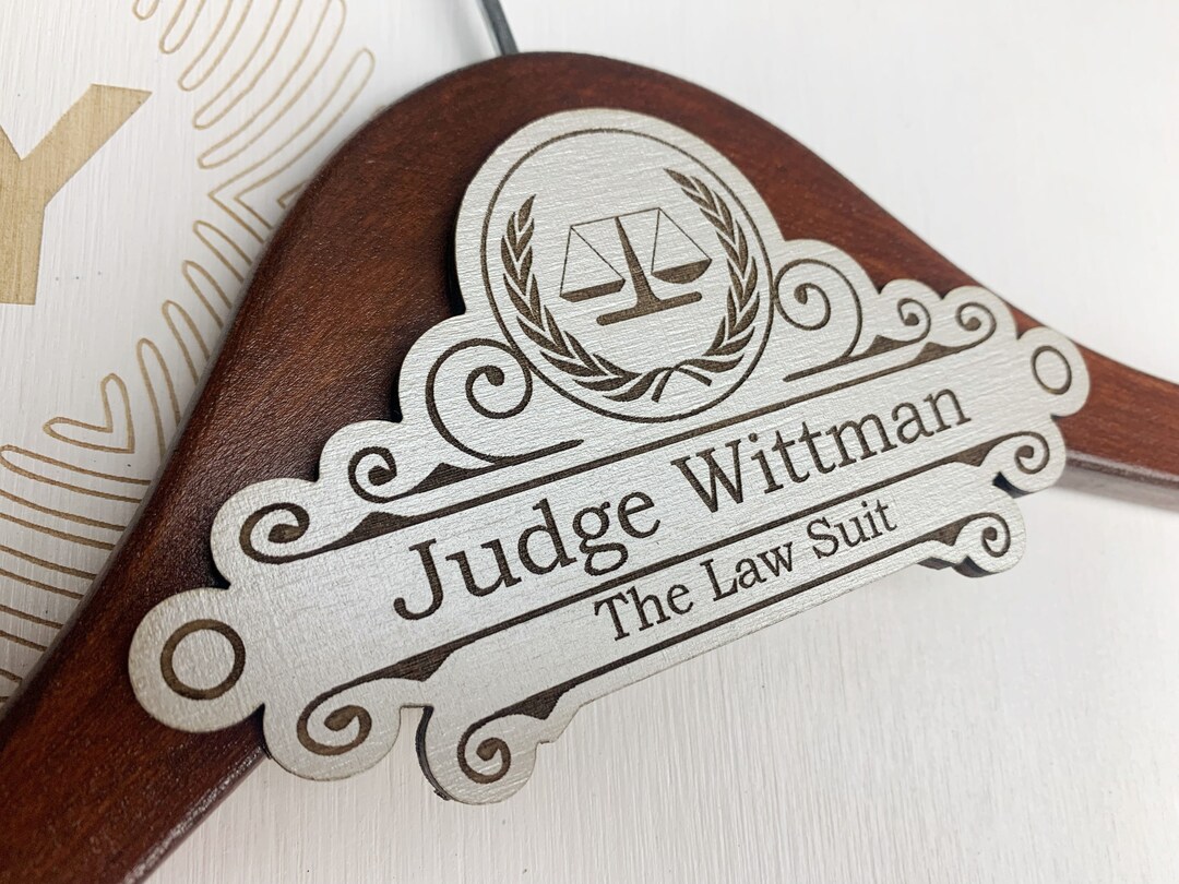 Personalized Hanger for Judge, Gift for Judge, Custom Hanger ...