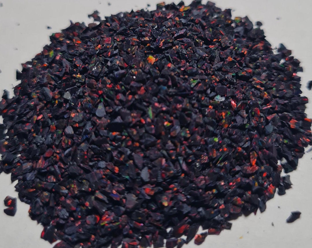 OP71 Black Opal #6 Crushed Synthetic Bello Opal 1mm to 2mm Superior ...