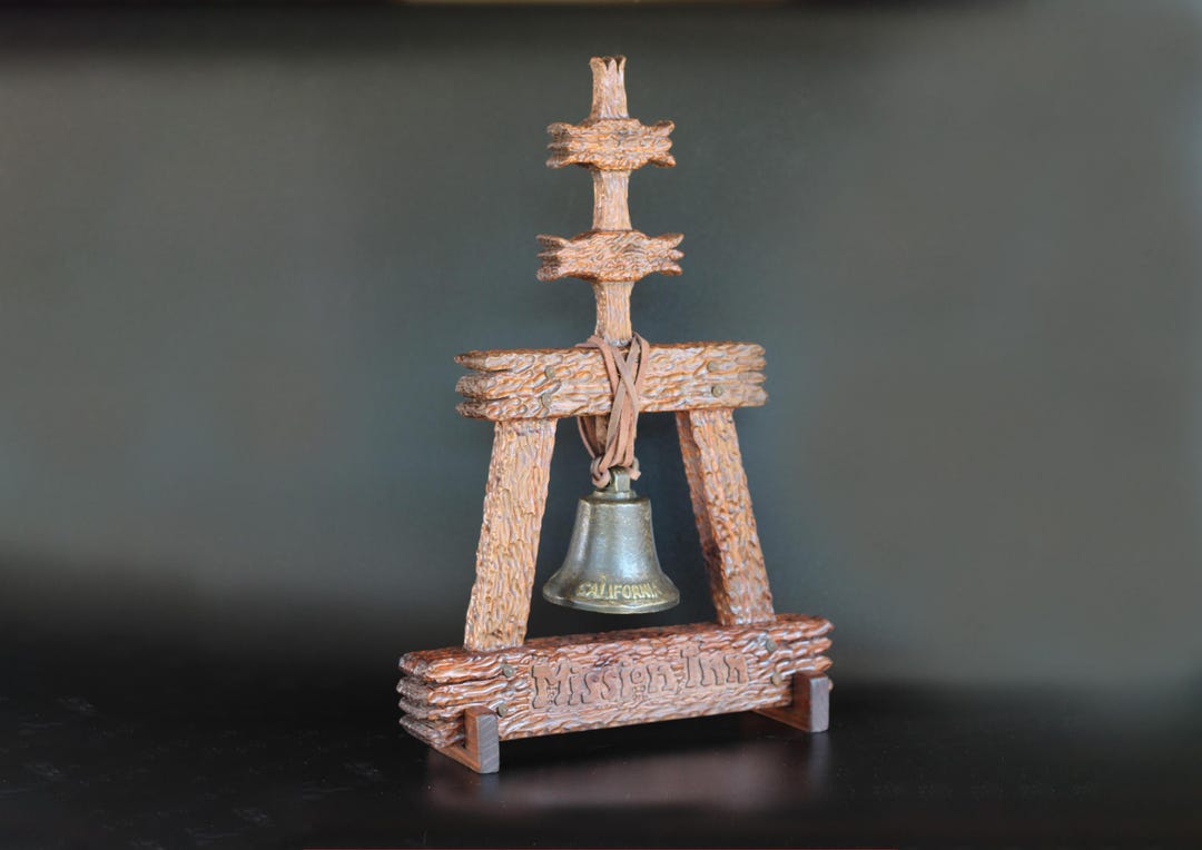 RAINCROSS Large Mission Inn Riverside California Wood Brass Authentic ...