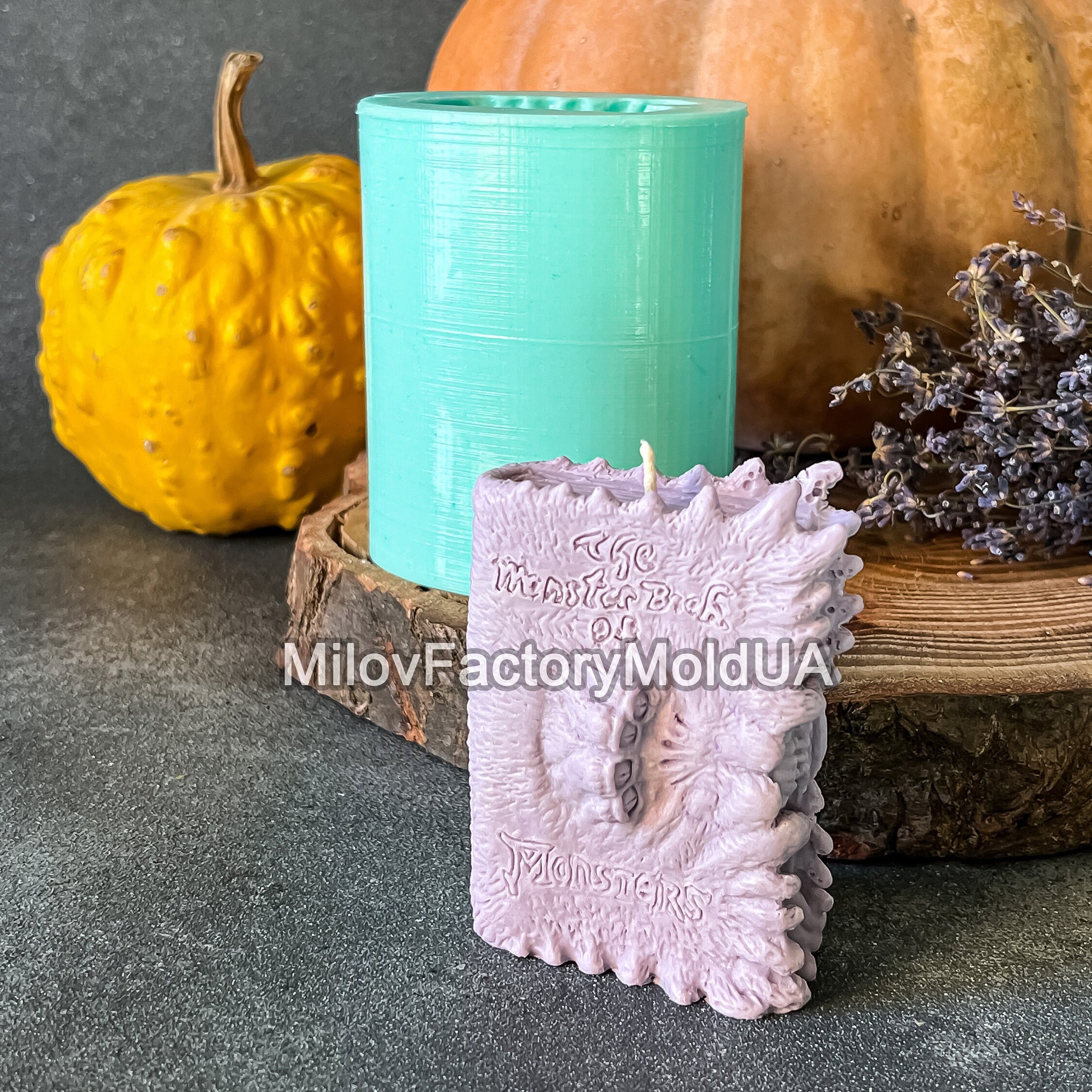 Magic Book With Tooth Candle Silicone Mold Witch's Magic Book Mold Book ...