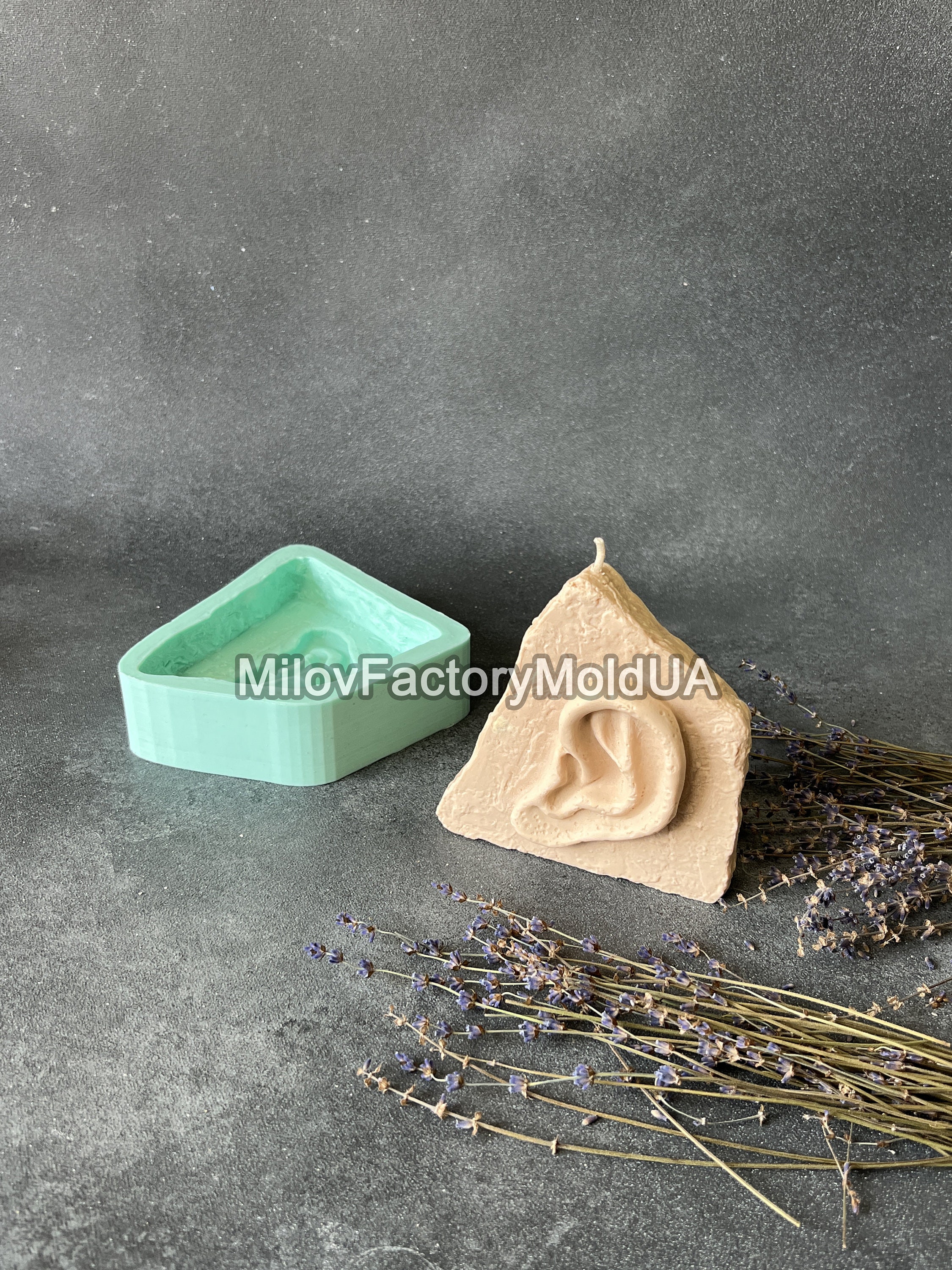Body Parts Candle Mold Ear Sculpture Candle Silicone Mold Ear Candle ...