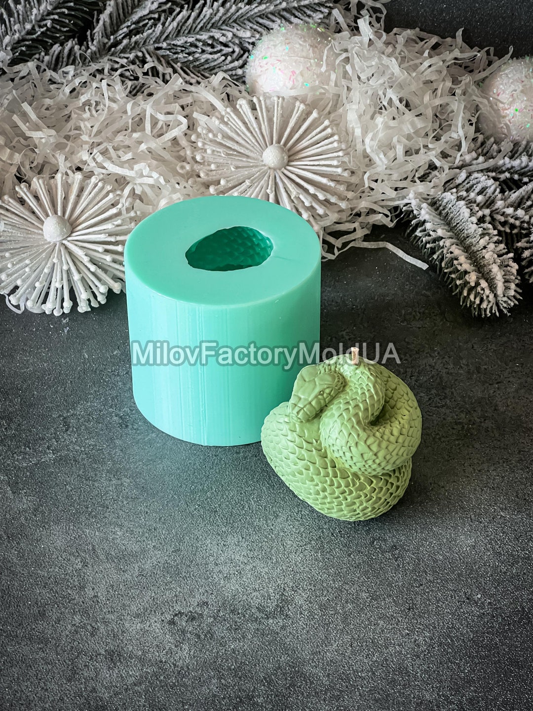 Coiled Boa Snake Silicone Mold - Candle Mold Silicone Snake - Esoteric ...