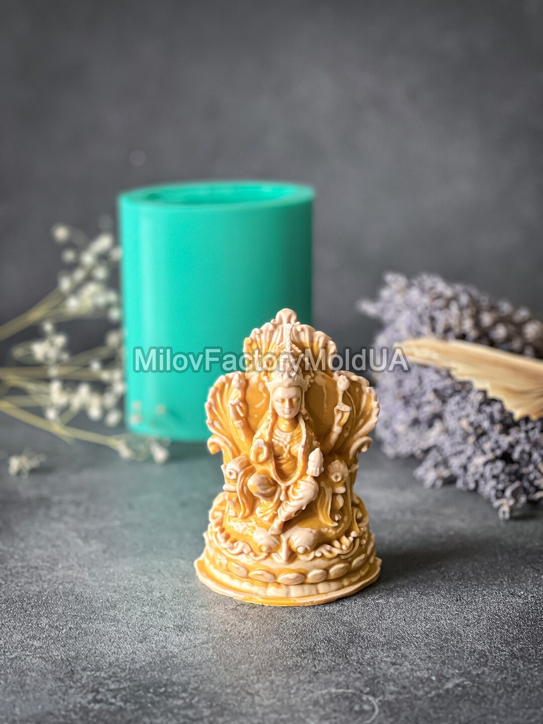 Lakshmi Candle Mold - Lakshmi Statuette Mold - Lakshmi Goddess Candle ...
