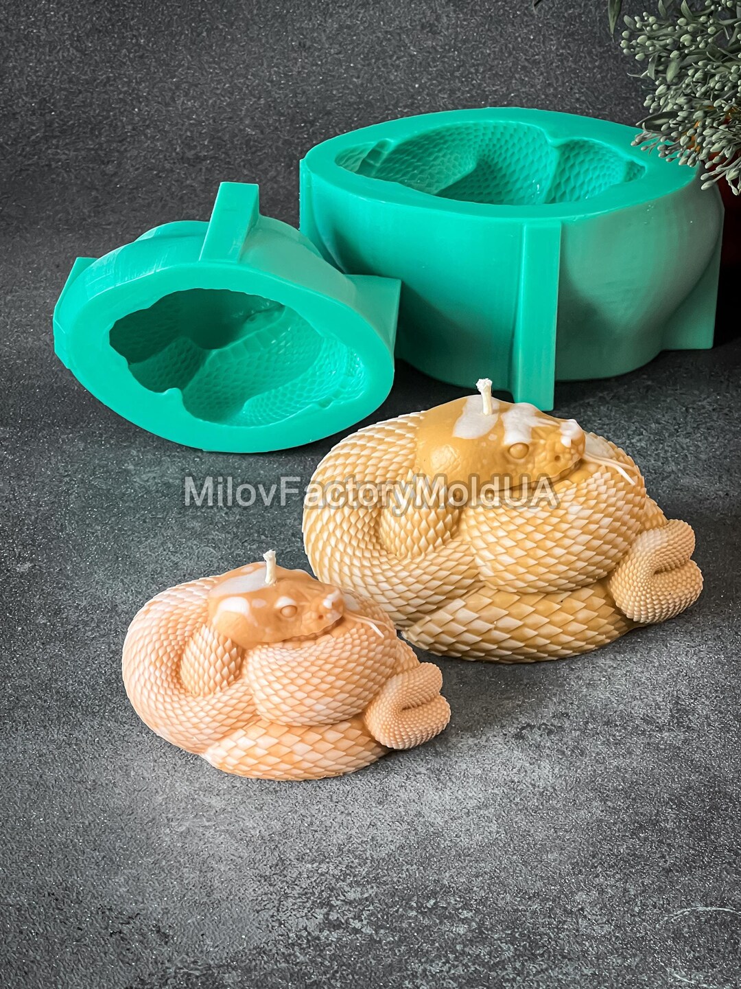 Rattlesnake Candle Mold - Snake Mold Silicone - DIY Candle Snake ...