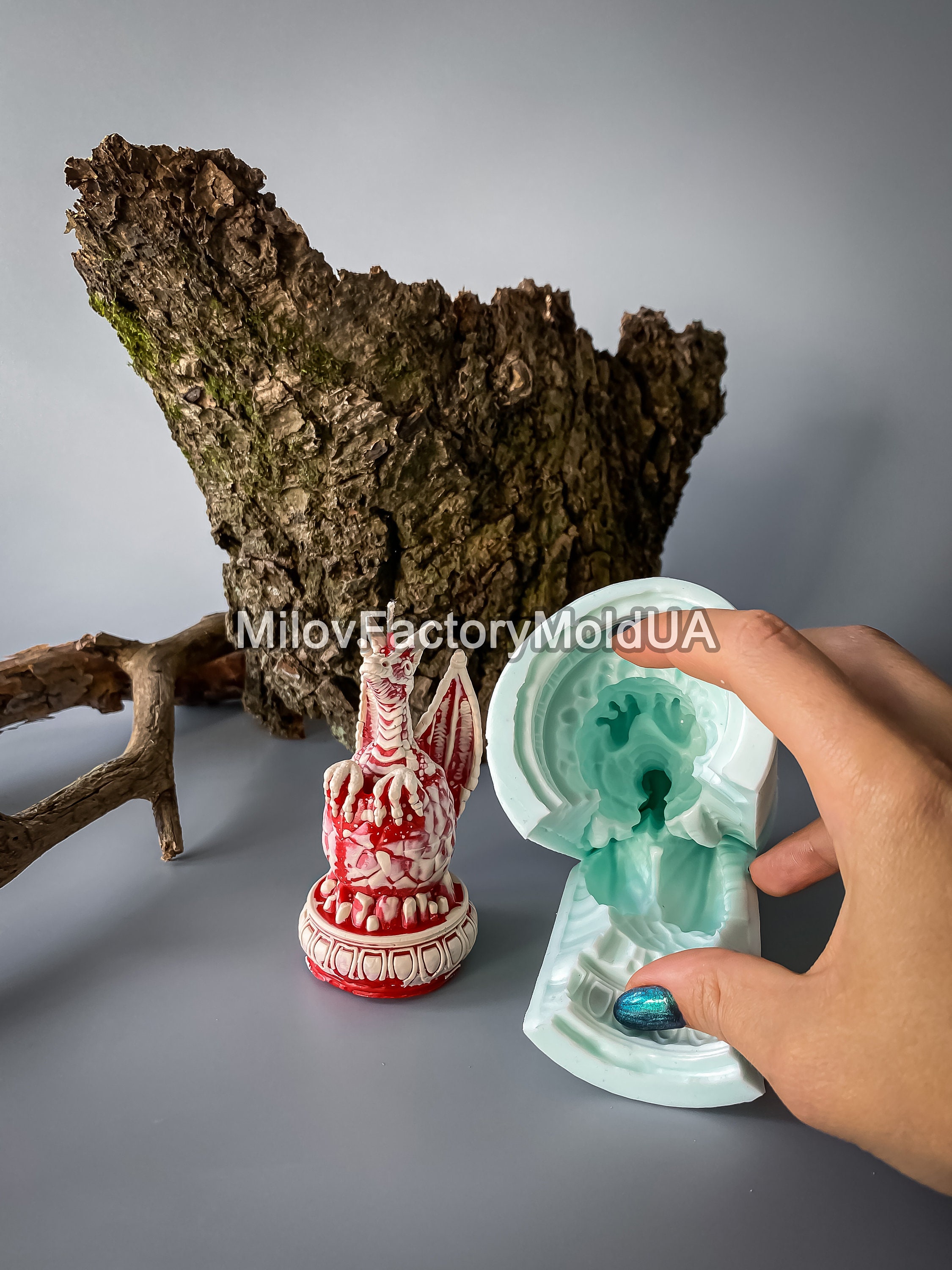 New 3d Magic Dragon Sculpture Silicone Mold Magic Dragon in Egg Large ...