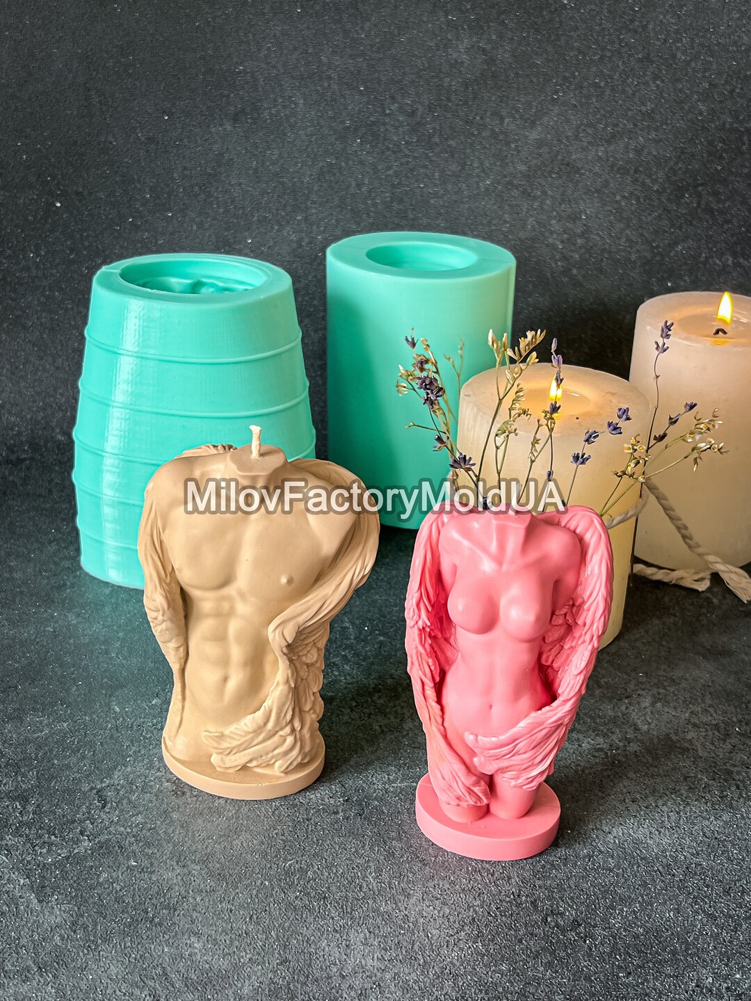 Winged Torso Mold Female Torso Mold Male Torso Silicone Mold Angel ...