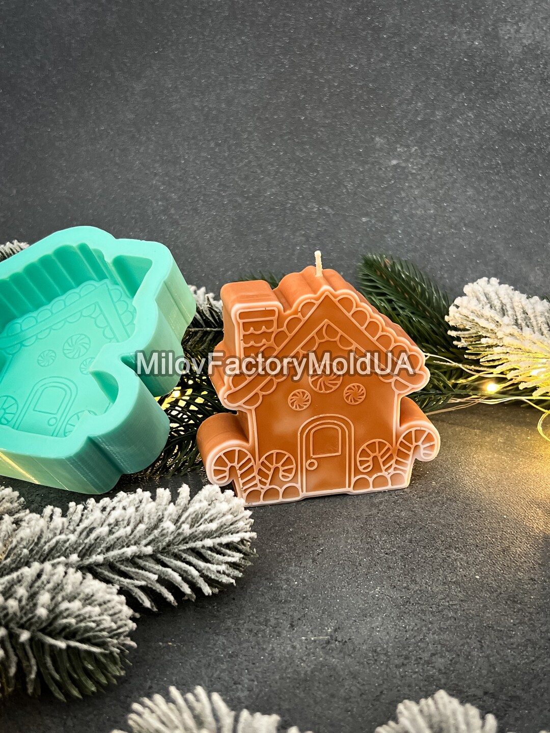 3D Small Gingerbread House Mold Silicone Mold Gingerbread House ...